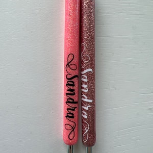 Personalized Epoxy Glitter Black Ink Pen: One Color Glitter Refillable ...