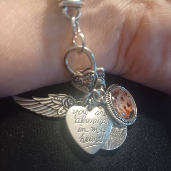 Bridal Bouquet Photo Memorial Charm Gold Wedding Memory Photo Charm ...