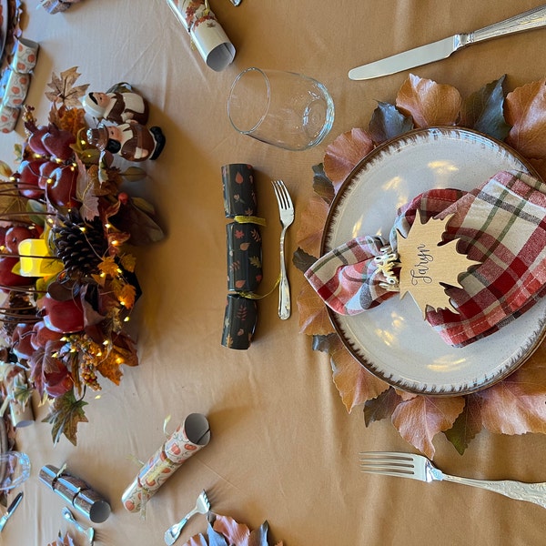 Autumn Wedding Place Cards Maple Leaves Place Cards Laser Cut Leaves ...