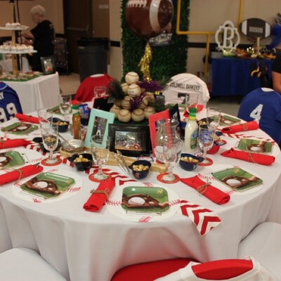 Baseball Party Decor Our ORIGINAL Baseball Ribbon Party Table Runners ...