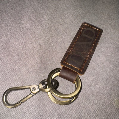 Personalized Dad Keychain, New Dad Gift, Engraved Dad Keychain, Fathers ...