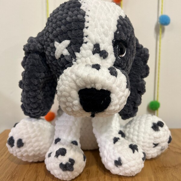 Puppy Spaniel Lilu Crochet Pattern. Dog Knotted Lovey Crochet Pattern ...