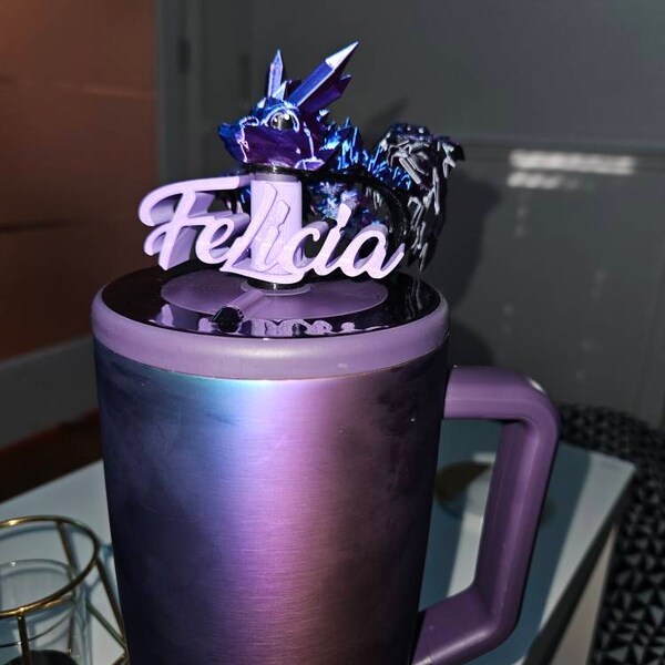 Custom Cursive Name Straw Topper - Personalized Straw Accessories ...