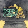 Happy Camper Embroidery Design 5x7 6x10, Camping Smores Fire Embroidery ...
