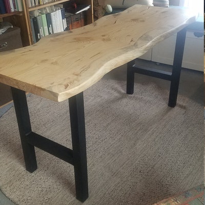 Double Slant Style Metal Table Legs Any Size/color - Etsy