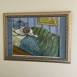 Beagle Singer Songwriter Dog Art Print Stretched Canvas or - Etsy