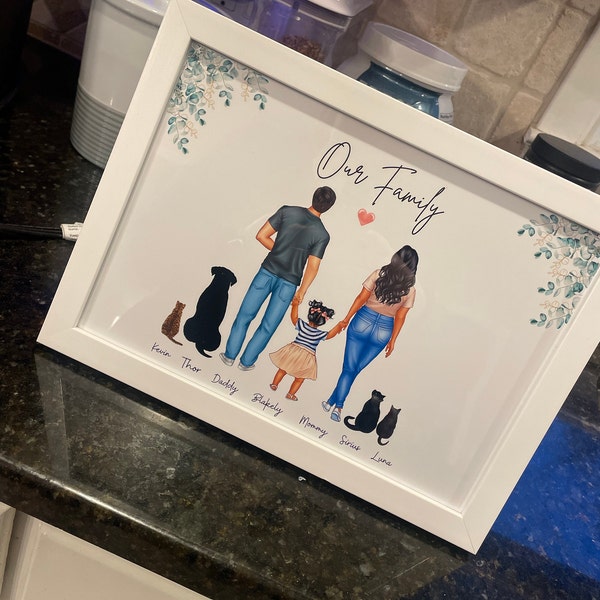 Personalised Family Print Custom Family Art Print Personalised Family ...