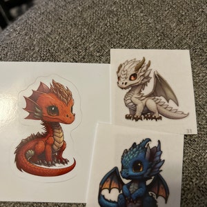 Copper Dragon Chibi Kiss-cut Stickers Fantasy Stickers for - Etsy