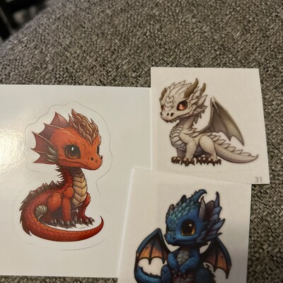 Cute Chibi Blue Dragon Sticker Adorable Fantasy Vinyl - Etsy