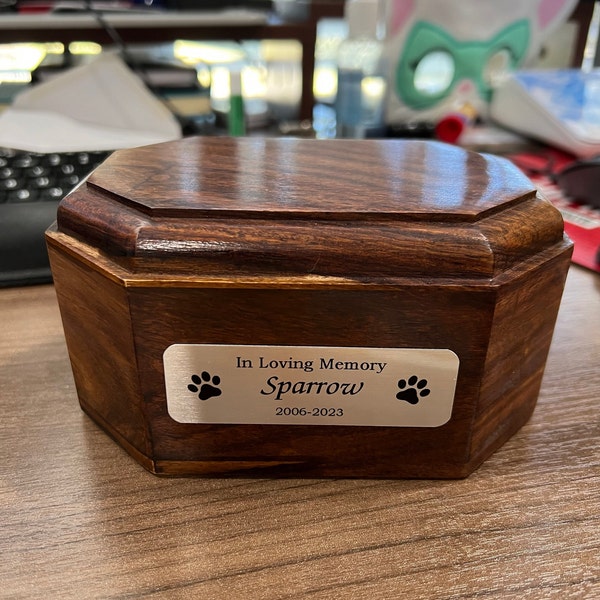 Pet Memorial Urn Plate - Custom Memorial Plate - Personalized Dog Metal ...