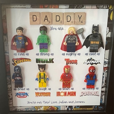 Father's Day Superhero Frame Superhero Father's Day - Etsy