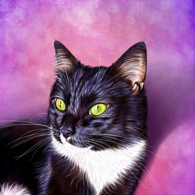 Cat Painting Custom Cat Art From Photos. Custom Cat Portrait. - Etsy