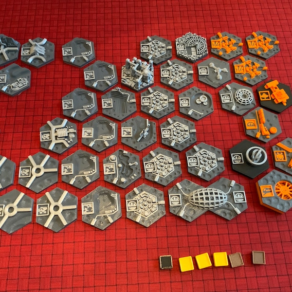 Terraforming Mars - the Moon Tiles Pack - 44 Tiles - Etsy