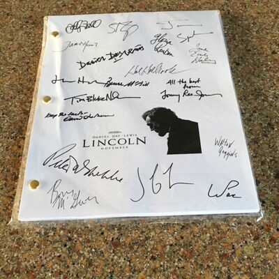 Lincoln Movie Script Signed Screenplay Autographed: Steven - Etsy