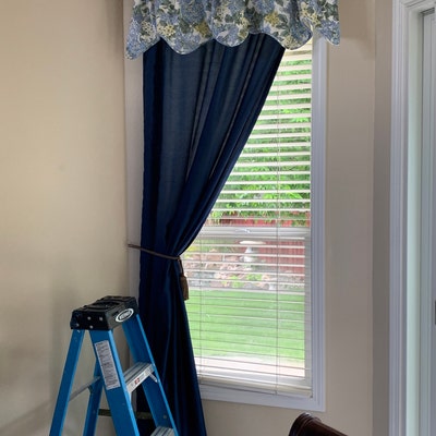 Hydrangea Blue Empress Valance - Etsy