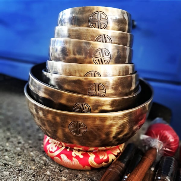 70 Cm Tree of Life Scared Geometry Flower of Life Temple Bell Gong With ...