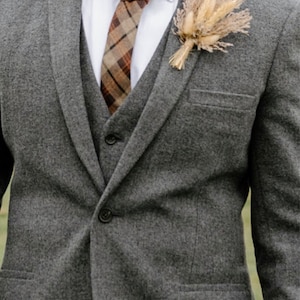 LEO: Terracotta Mens Tie, Rustic Wedding, Mens Pocket Square, Mens Gift ...