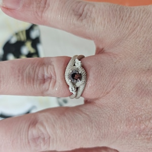 Witch Ball Ring, Hands Ring, Gemstone Ring, Silver Witch Ring, Silver ...