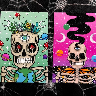 Mini Prints Trippy Prints, Trippy Wall Art, Hippie Wall Art, Trippy ...