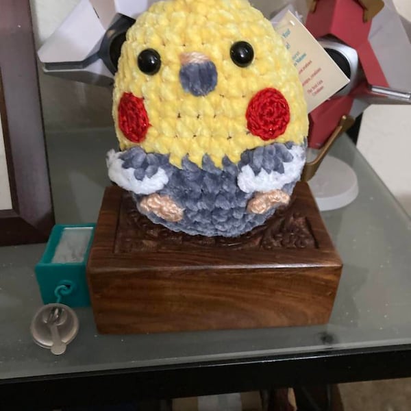 Crochet Cockatiel Amigurumi Chunky Plush Handmade Cute Bird Stuffed ...