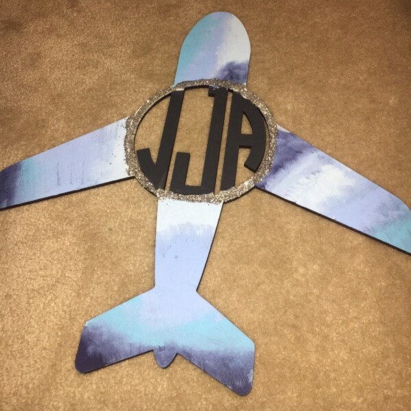 Airplane - Airplane Monogram - Aviation - Airplane Decor - Circle ...