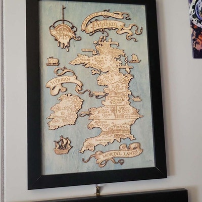 3D Wood Engraved Prythian Map ACOTAR Map - Etsy