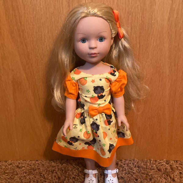 14 Inch Doll Clothes, Yellow Ruffled Girly Summer Top, Shorts, and ...
