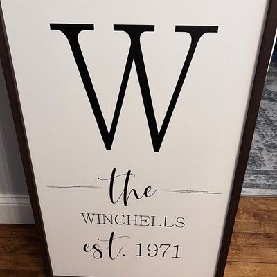 Last Name Letter Sign Established Sign Family Name Wood Sign Home Decor ...