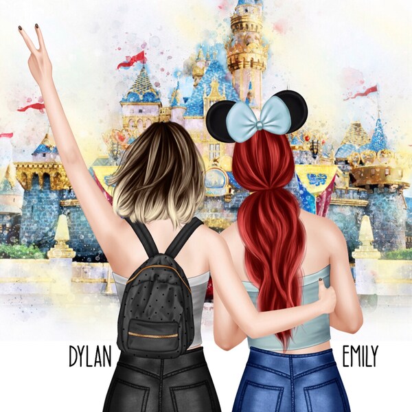 Custom Disney Family Print | Custom Disney Family Portrait | Disney ...