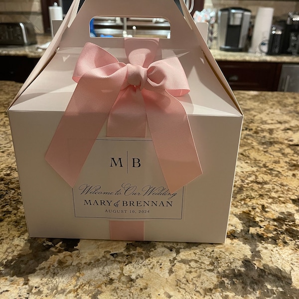 Initials Wedding Welcome Boxes - Hotel Welcome Box Gifts for Wedding ...