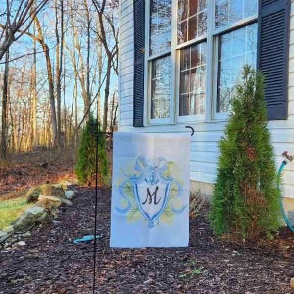 Personalized Wedding Crest Flag With Monogram Initials and Date Custom ...