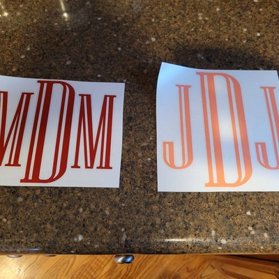 Luggage Decal, Monogram Luggage Decal, Suitcase Initials, Suitcase Name ...