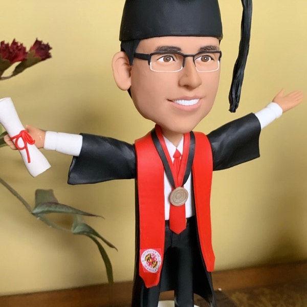 Custom Handmade Polymer Clay Bachelor Hat Fringe Bachelor Robes Hanging ...