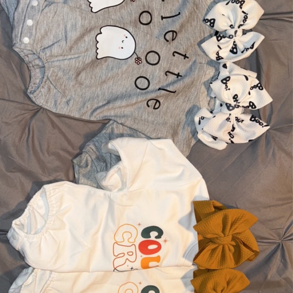 Little Boo Baby Romper, Bubble Romper, Toddler Baby Halloween Bodysuit ...