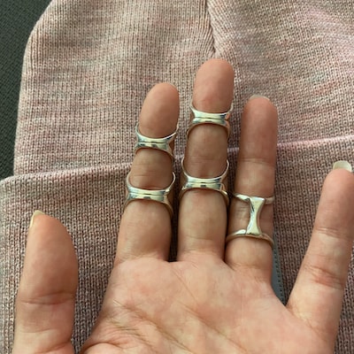 Butterfly Mallet Finger Ring Trigger Finger Splint Ring Sterling Silver ...