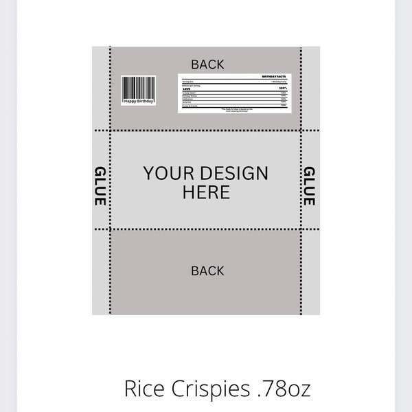 Rice Krispies Template, Blank Rice Krispies Template, Editable Rice ...