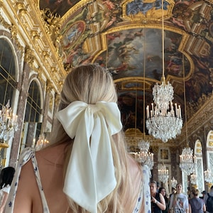 Floral Lace Drape Bow Translucent Mesh Bow Hair Accessory for - Etsy