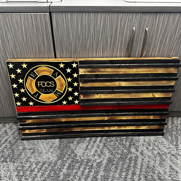 Thin Red Line Firefighter Challenge Coin Display, Fireman Challenge ...