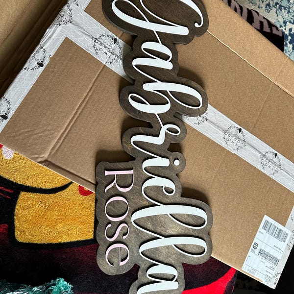 Large Wood Name Sign, Nursery Name Sign, Boho Nursery Sign , Above Crib ...