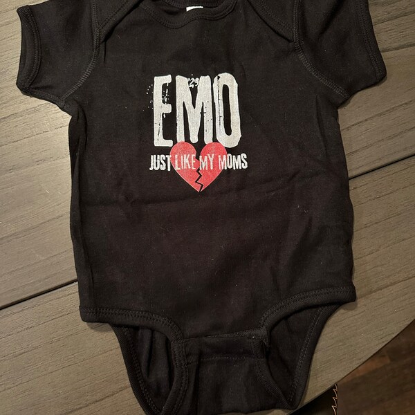 Emo Baby Clothes, Emo Aesthetic, Grunge Baby Bodysuit, Emo Like Mom ...