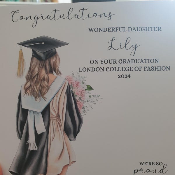 Congratulations on Your Graduation Card for Her Girls Personalised ...