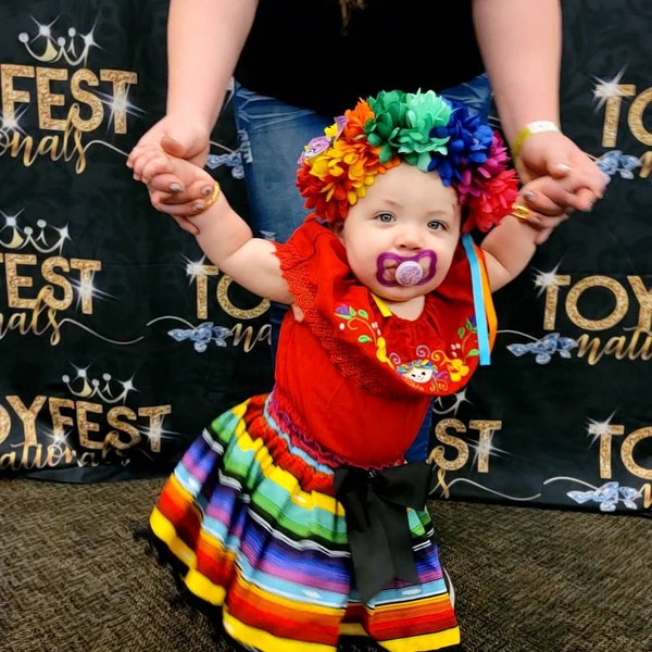 Fiesta Theme Outfit, Serape Skirt, Birthday Fiesta Outfit, Fiesta Party ...