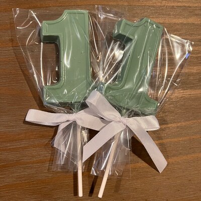 Number 3 Three Third Chocolate Birthday Favor Lollipops Sweets - Etsy