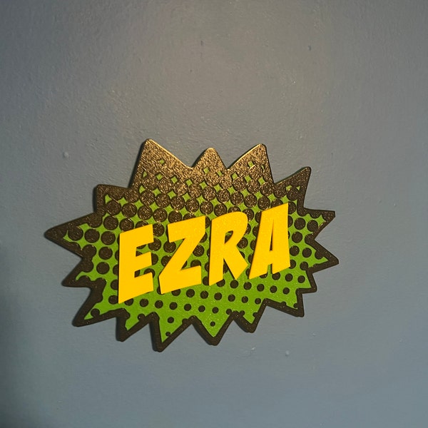 Personalized Comic Book Door Sign: Superhero Kids Room Decor - Etsy