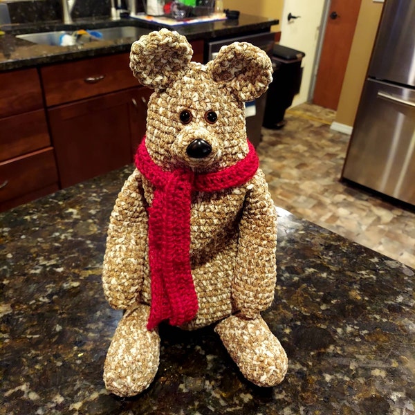 Crochet Pattern, Chunky Benji the Bear, Step by Step US Terms DIY ...