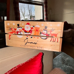 Personalised Wooden Story Book Box for Kids BOY GIRL Childrens Crate ...