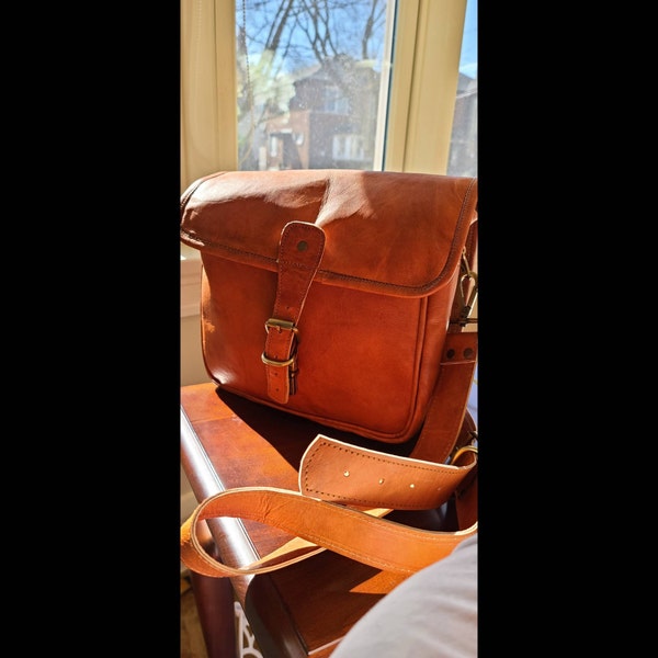 Leather Camera Bag DSLR ,leather Camera Satchel Bag, Leather Shoulder ...