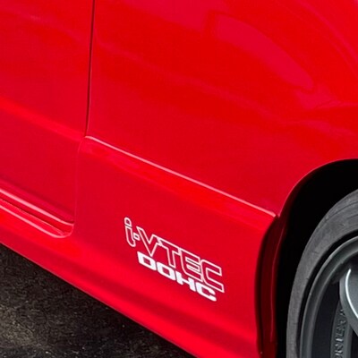2X I-vtec DOHC Decal Sticker Vinyl for Honda Accord Civic Acura TSX Crv ...