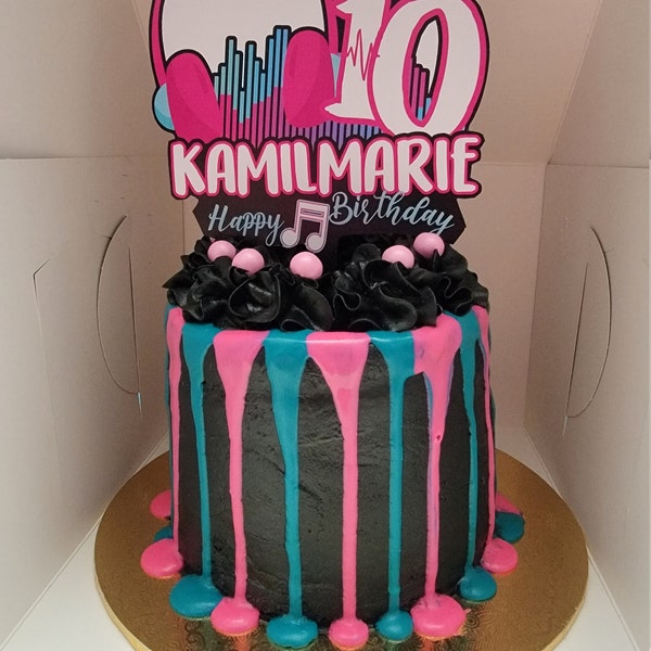 Musical Cake Topper Printable, Musical Cake Topper , Musical Birthday ...