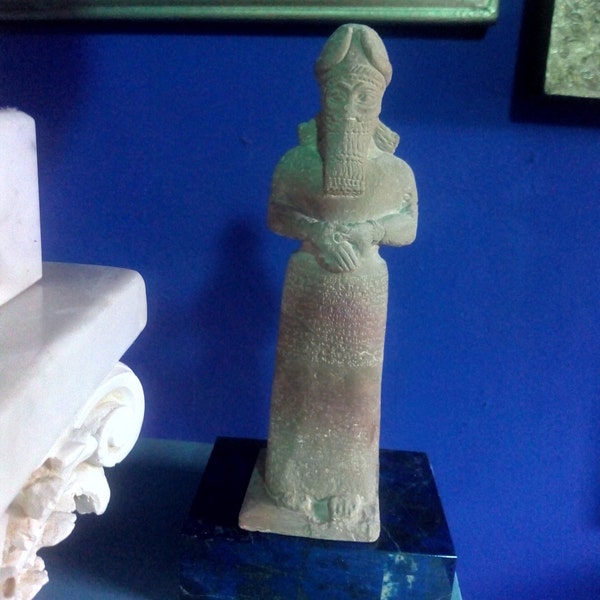 Nabu Statue: Mesopotamian God of Wisdom, Limestone Sculpture - Etsy